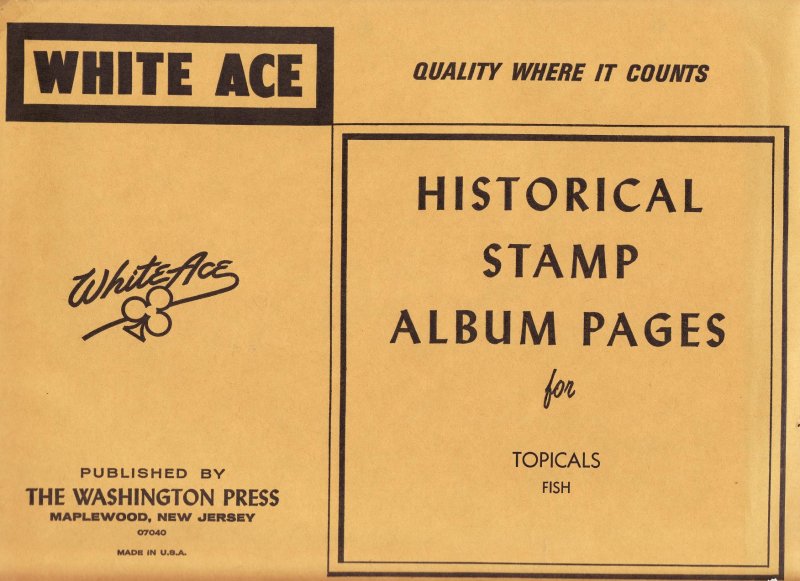 Fish on Stamps, White Ace Topical Stamp Album Pages
