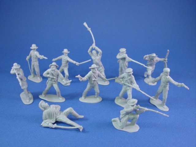 CTS Alamo Playset Toy Soldiers Texan Defenders Gray Set of 12