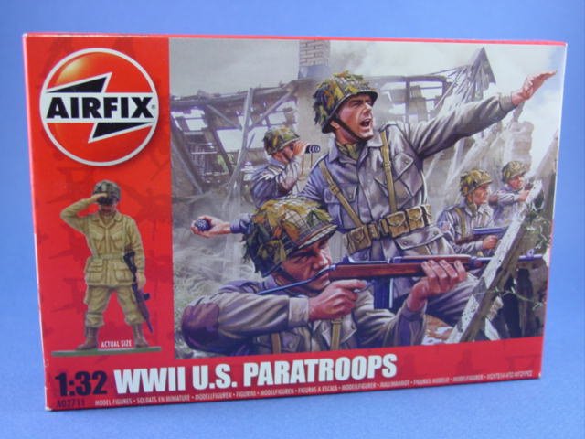Airfix 1:32 Toy Soldiers WWII US Paratroopers 14 Piece Set 2711