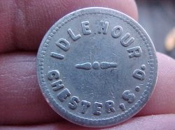 Chester, South Dakota IDLE HOUR 5c Token