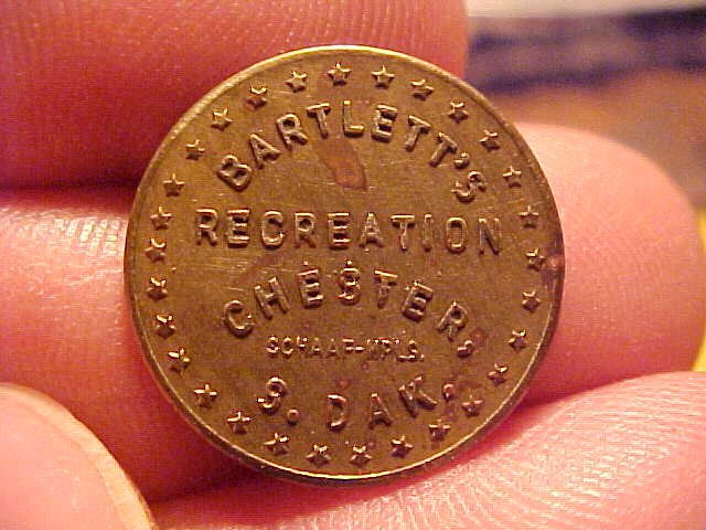 Chester, South Dakota BARTLETT'S RECREATION 5c Token