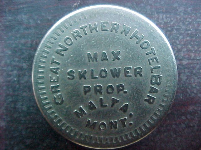 Malta, Montana GREAT NORTHERN HOTEL BAR 12 1/2¢ Token