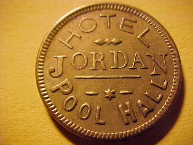 (Glendive, Montana) HOTEL JORDAN POOL HALL 12 1/2c Token