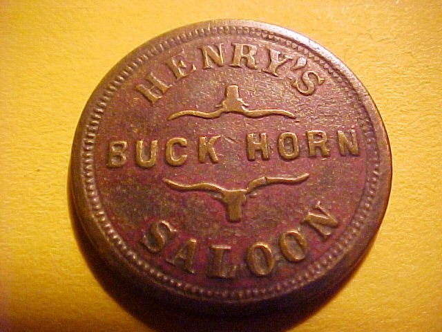 (San Antonio, Texas) HENRY'S BUCK HORN/ SALOON 5c Token