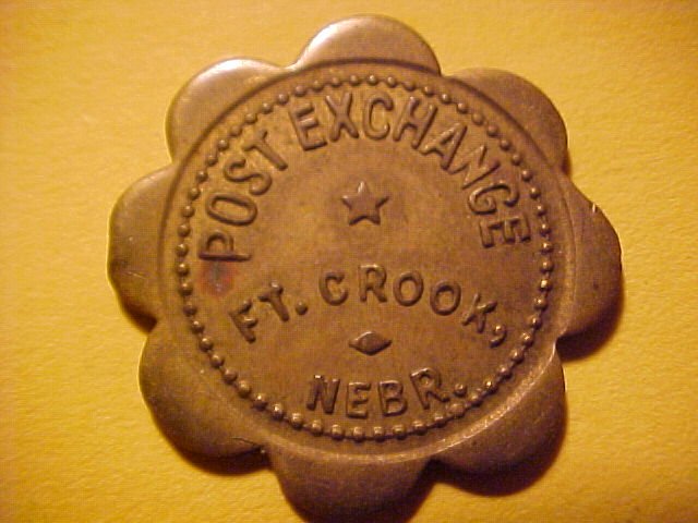 Ft. Crook, Nebraska POST EXCHANGE 1 LINE Token-NE130d