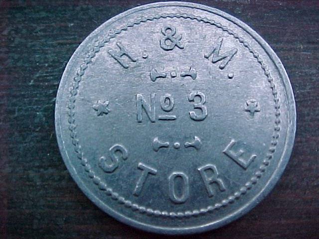 (Boise, Idaho) H. & M. No. 3 STORE 25c Token