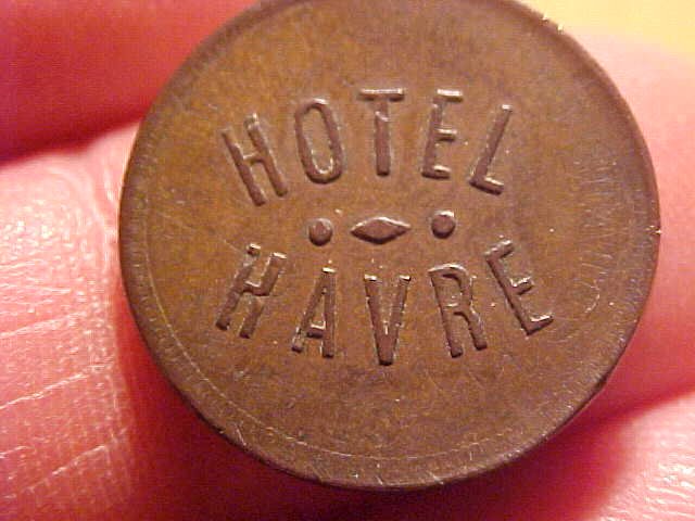 Havre, (Montana) HOTEL HAVRE 12 1/2c Token On An Indian Head Penny- Rare