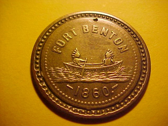 Fort Benton (Montana) BAKER STREET FERRY M. L. LYNCH 50c Canoe Token ...