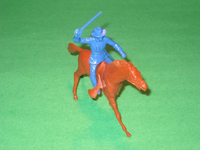 Marx Recast Set Of 4 ACW Union Cavalry Plastic Figures