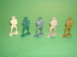 Marx Recast Pirate Captain 5 Figures 5 Colors