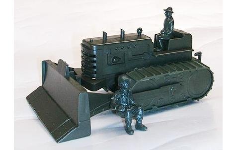 Ideal Recast OD Green Military Bulldozer