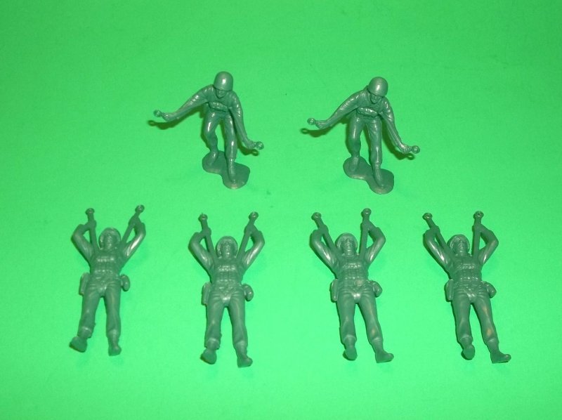 Marx Recast Set Of 6 WWII American Paratroopers Figures