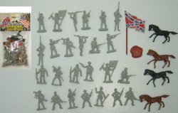 American Civil War Confederate Plastic Soldiers Set