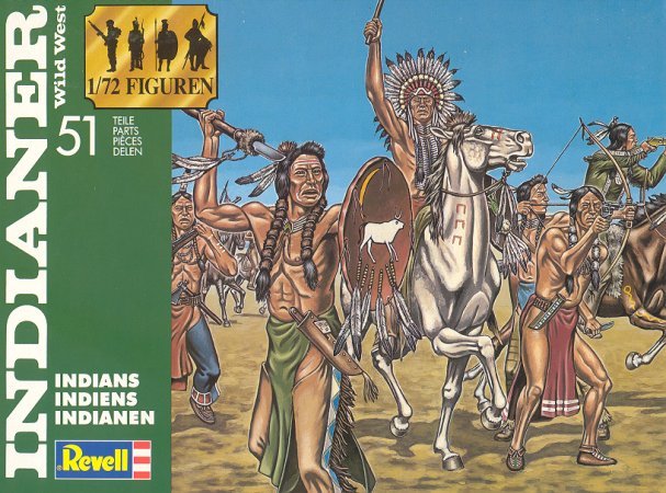 Revell 1/72nd Scale Western Indian Plastic Figures Set