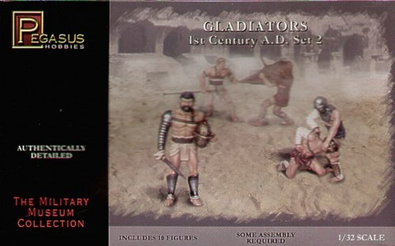 Pegasus 1/32nd Scale Roman Gladiators 1st Century AD Set 3202