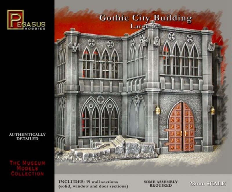 Pegasus Models 28mm Gothic City Building Large Set 4923 Plastic Model Kit