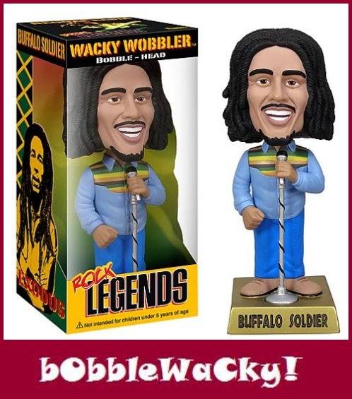 Funko Buffalo Soldier Bob Marley Wacky Wobbler Bobble Head - Hard to find!