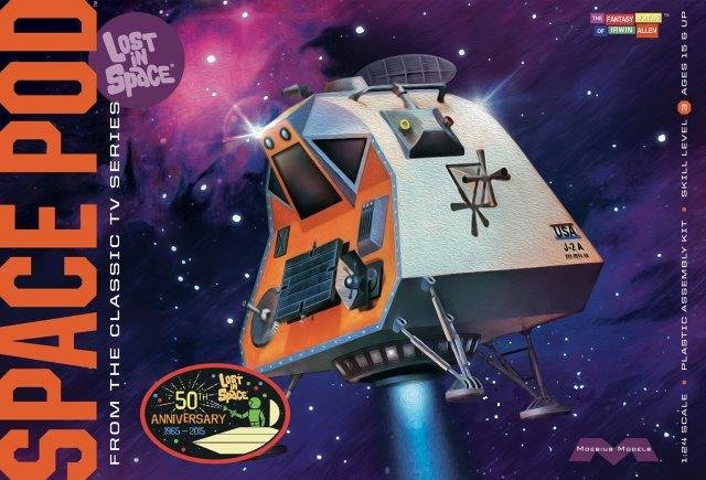 Moebius Lost in Space Space Pod 50th Anniversary 1:24 scale model kit