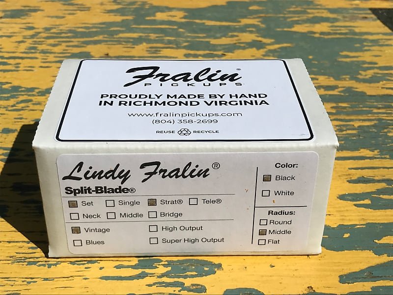 Lindy Fralin Split Blade Strat Set Black - Stratocaster Pickups