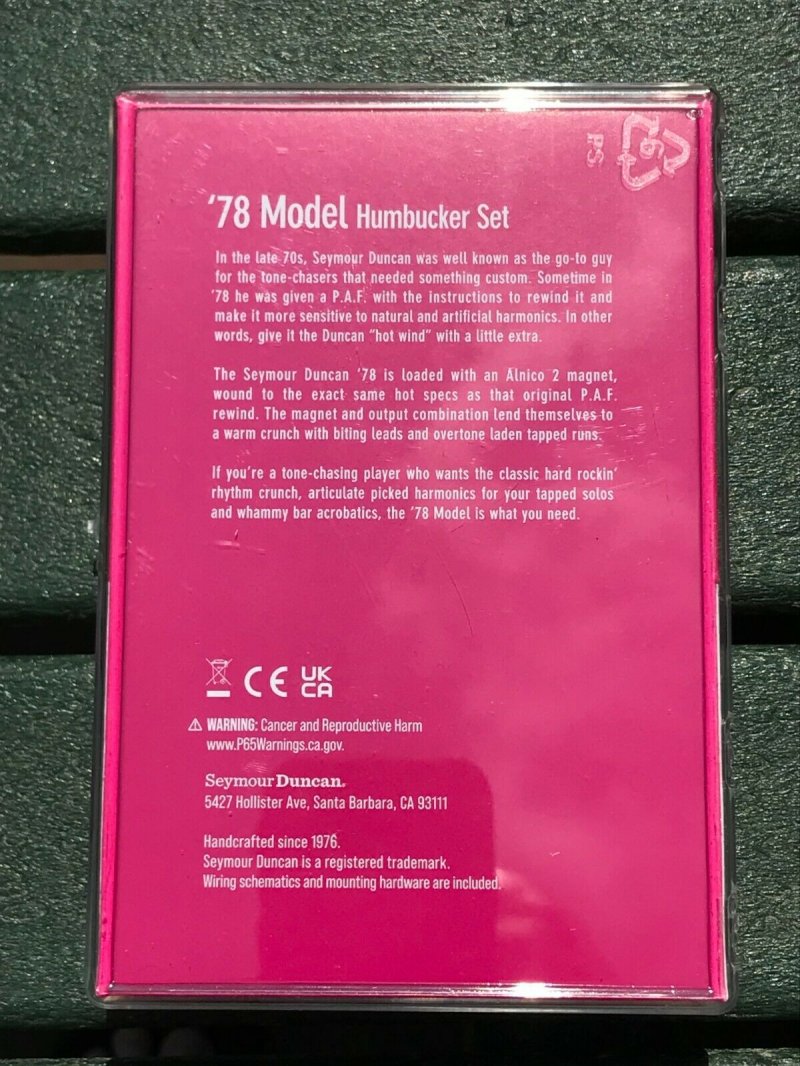 Seymour Duncan 78 Model Humbucker Pickup Set - Black