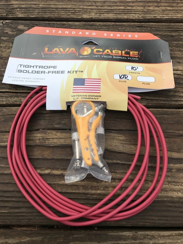 LAVA Cable RED Tightrope Solder-Free Pedal Board Kit - VERSION 2 (V2) PLUGS