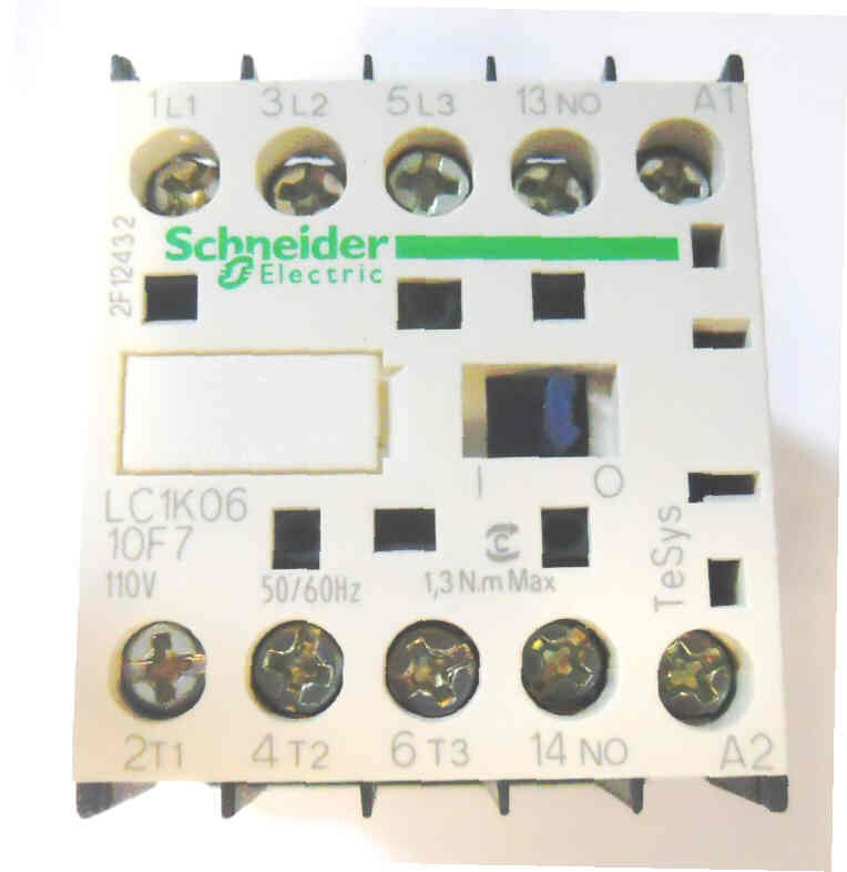 CONTACTOR, TELEMECANIQUE LC1K0610F7 110 VAC COIL