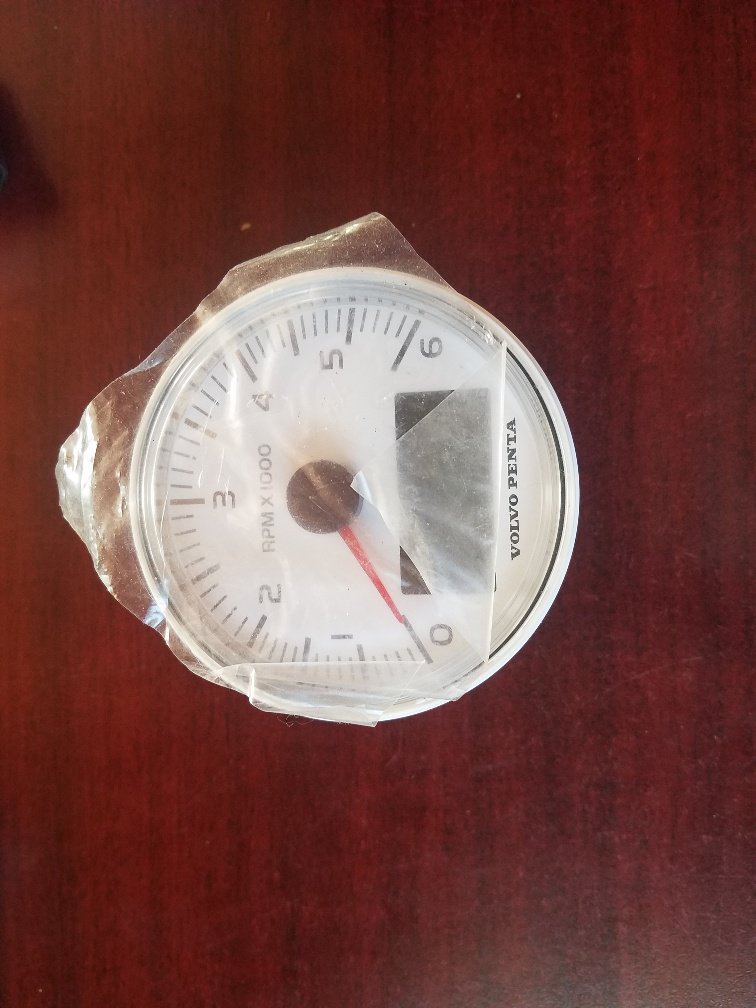 Volvo Penta Marine Engine Tach Tachometer 6000RPM White Gauge 843246